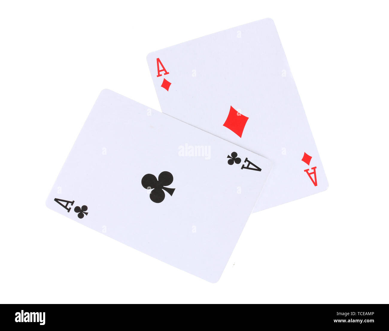 Two aces isolated on white Stock Photo - Alamy