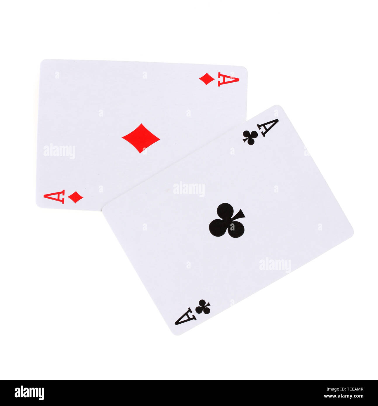 Two aces isolated on white Stock Photo - Alamy