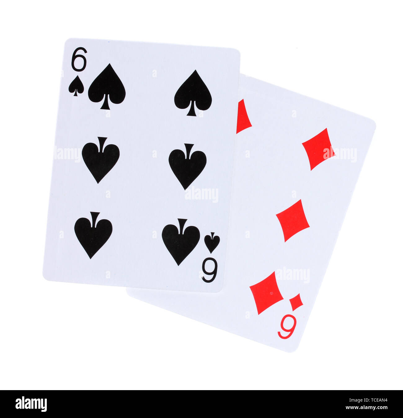Two cards isolated on white Stock Photo - Alamy