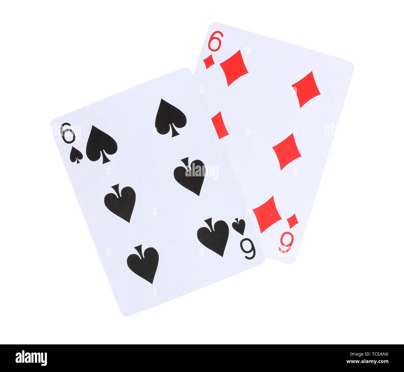 Two cards isolated on white Stock Photo - Alamy