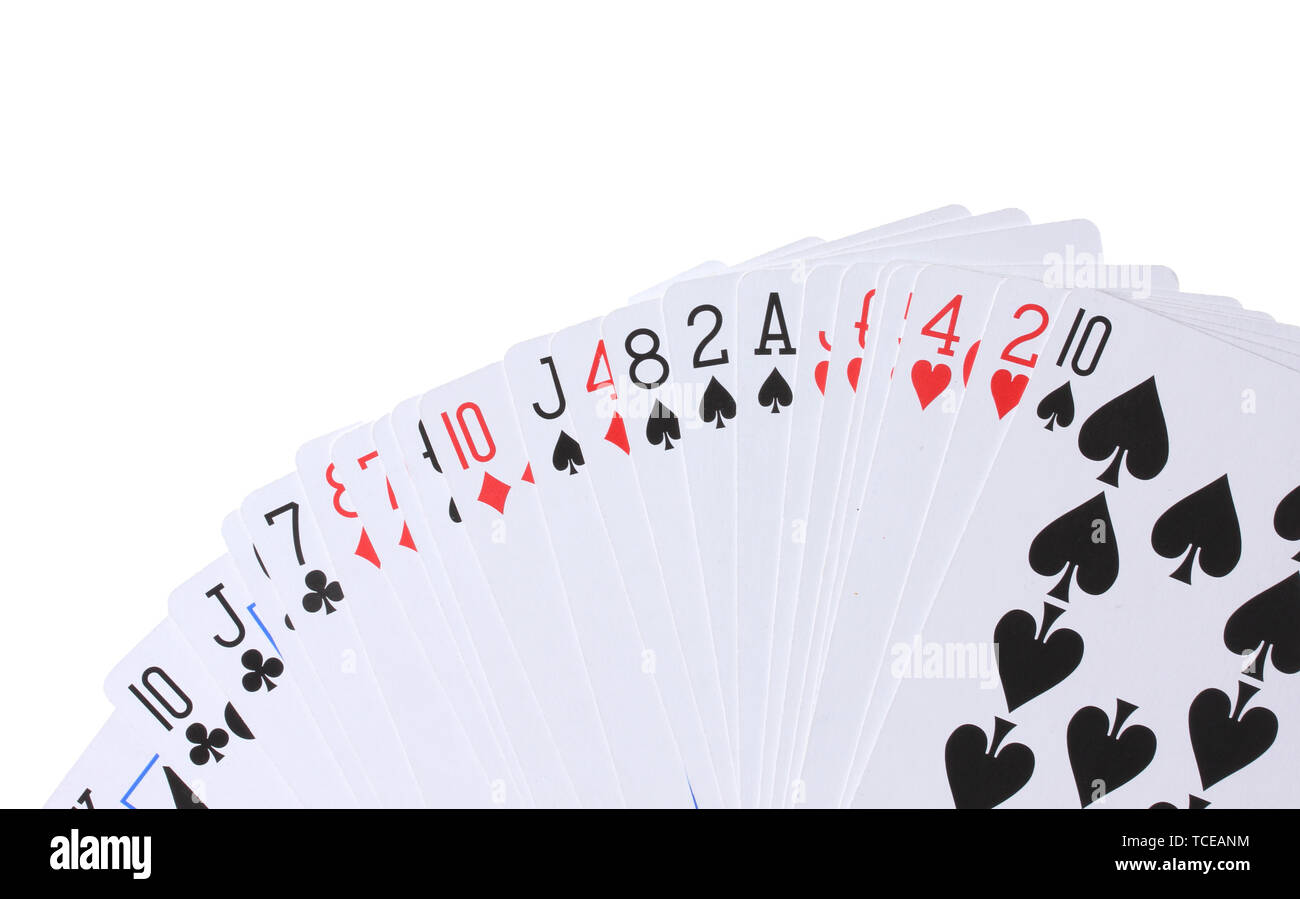 Cards isolated on white Stock Photo - Alamy