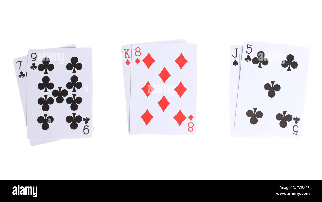 Cards isolated on white Stock Photo - Alamy