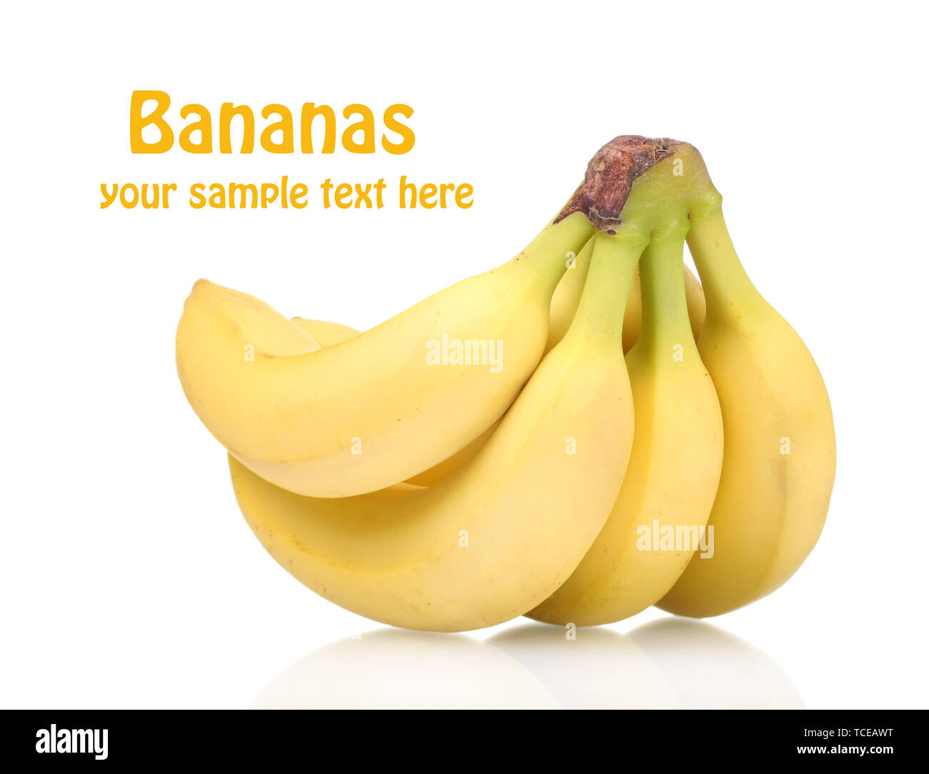 Bunch of bananas isolated on white Stock Photo - Alamy