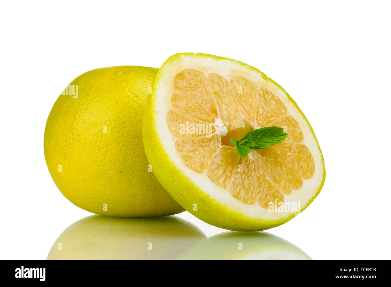 Pomelo or Chinese grapefruit isolated on white Stock Photo - Alamy