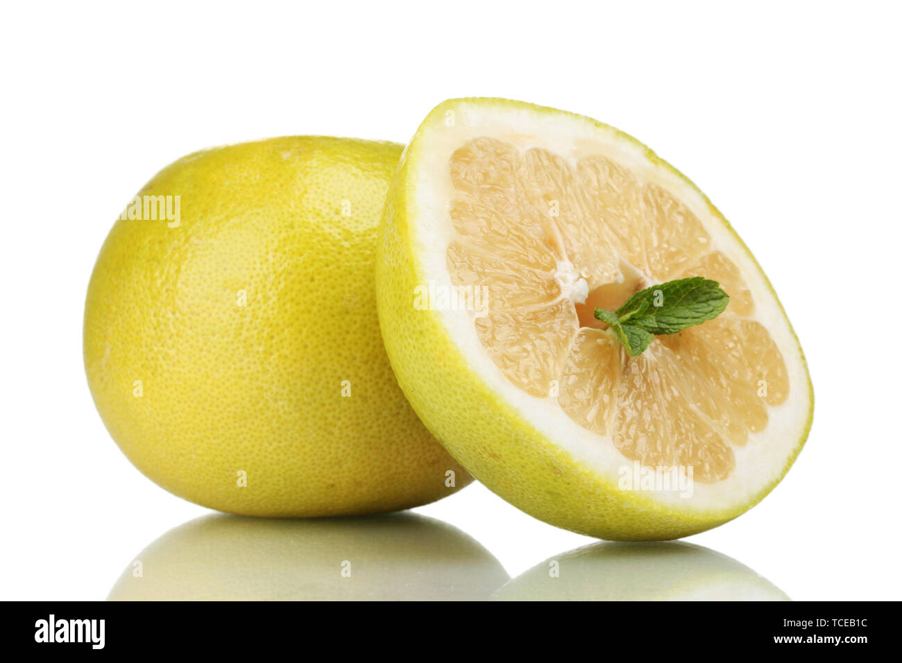 Pomelo or Chinese grapefruit isolated on white Stock Photo - Alamy