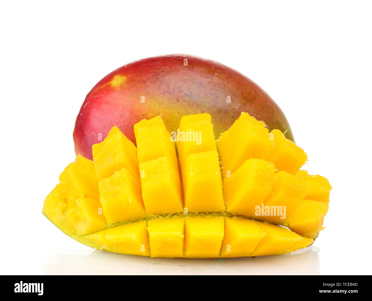 Fresh mango isolated on white Stock Photo - Alamy