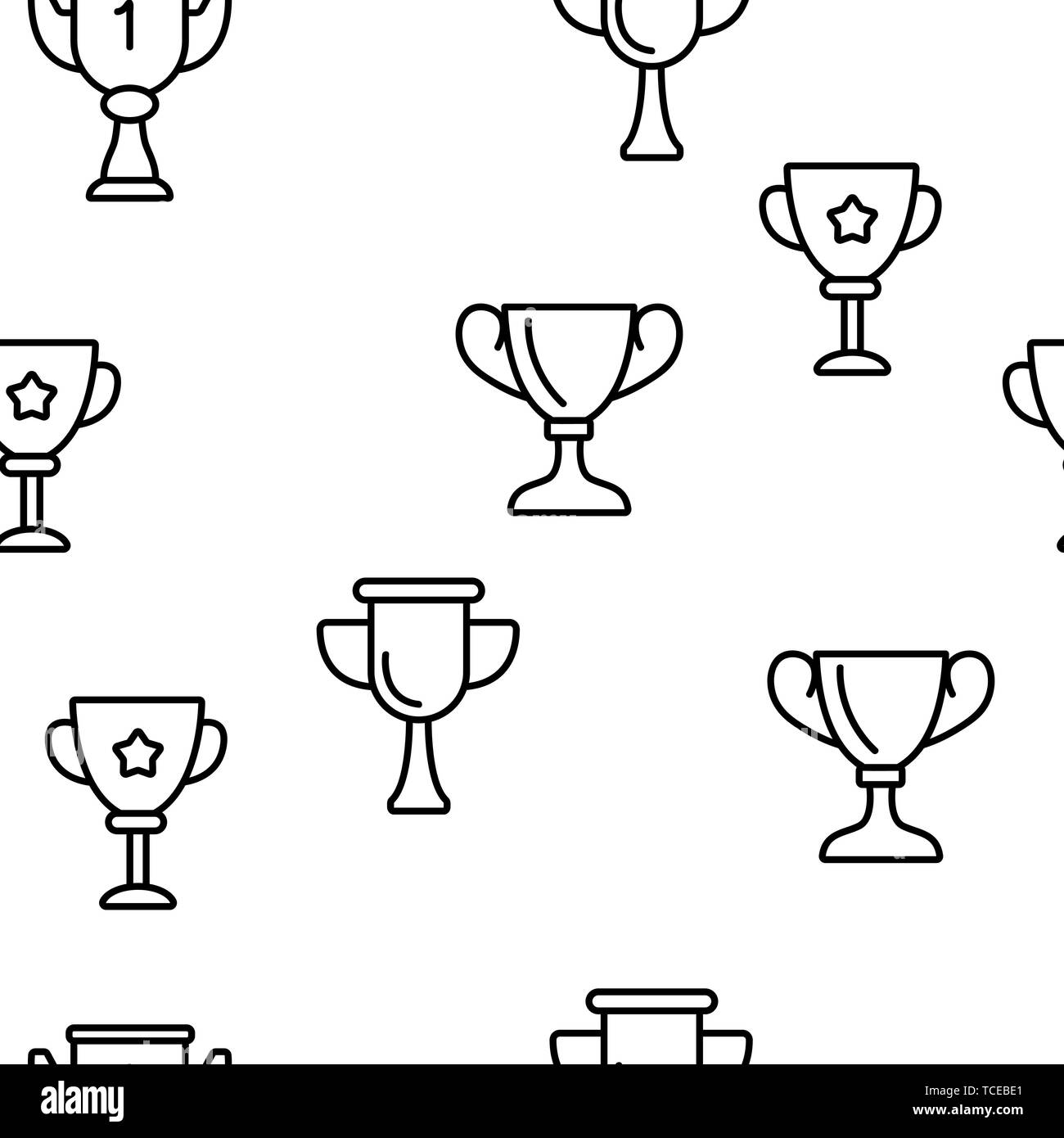 Golden Trophy Cup Vector Seamless Pattern Stock Vector Image & Art - Alamy
