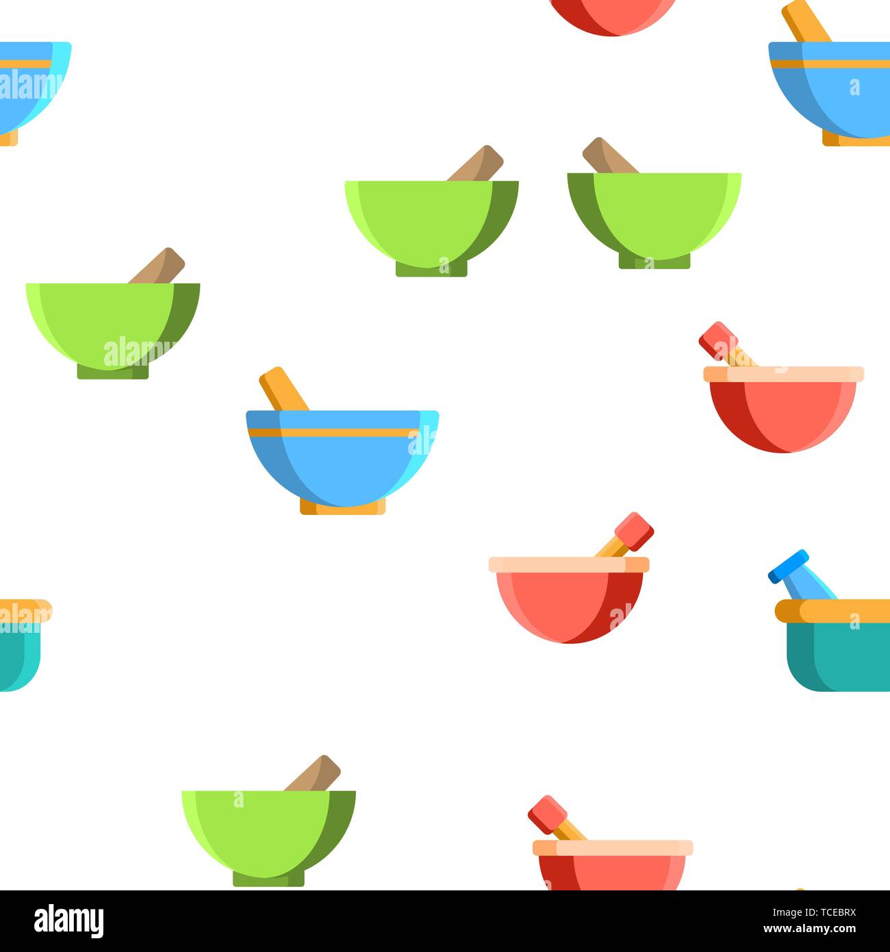 Pestles With Mortars Vector Seamless Pattern Stock Vector Image & Art ...