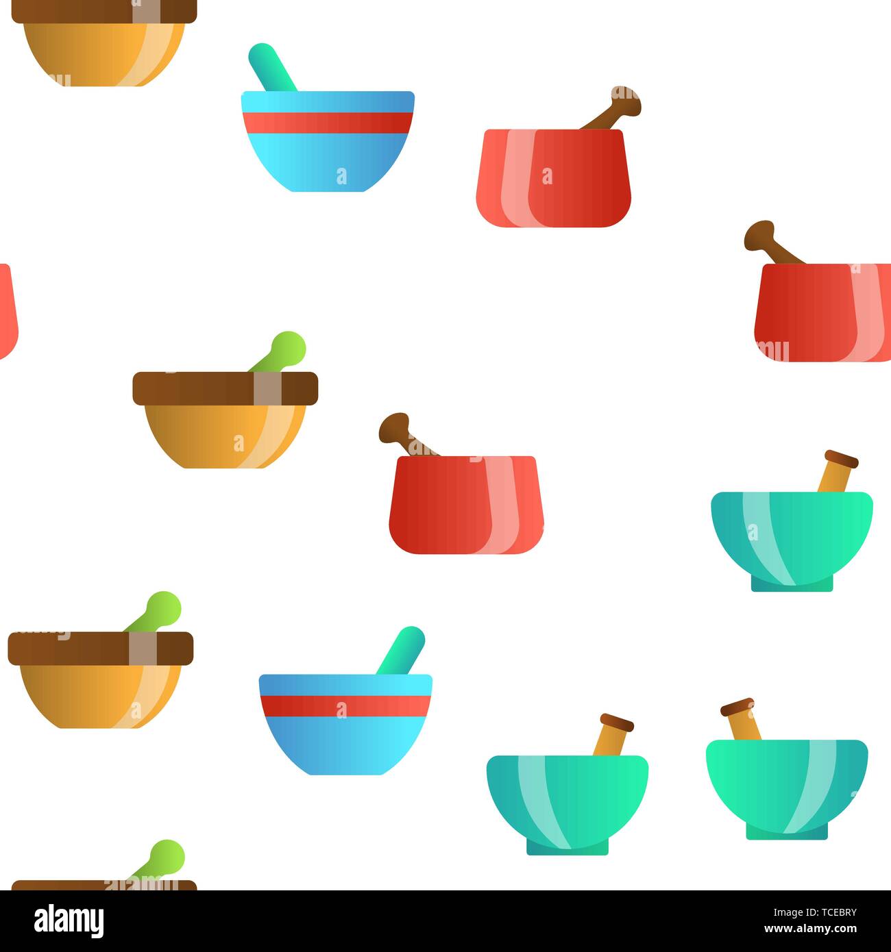 Pestles With Mortars Vector Seamless Pattern Stock Vector Image & Art ...