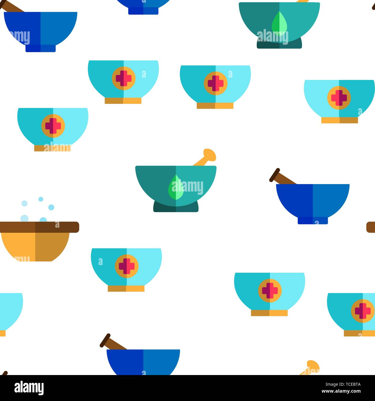 Pestles With Mortars Vector Seamless Pattern Stock Vector Image & Art ...