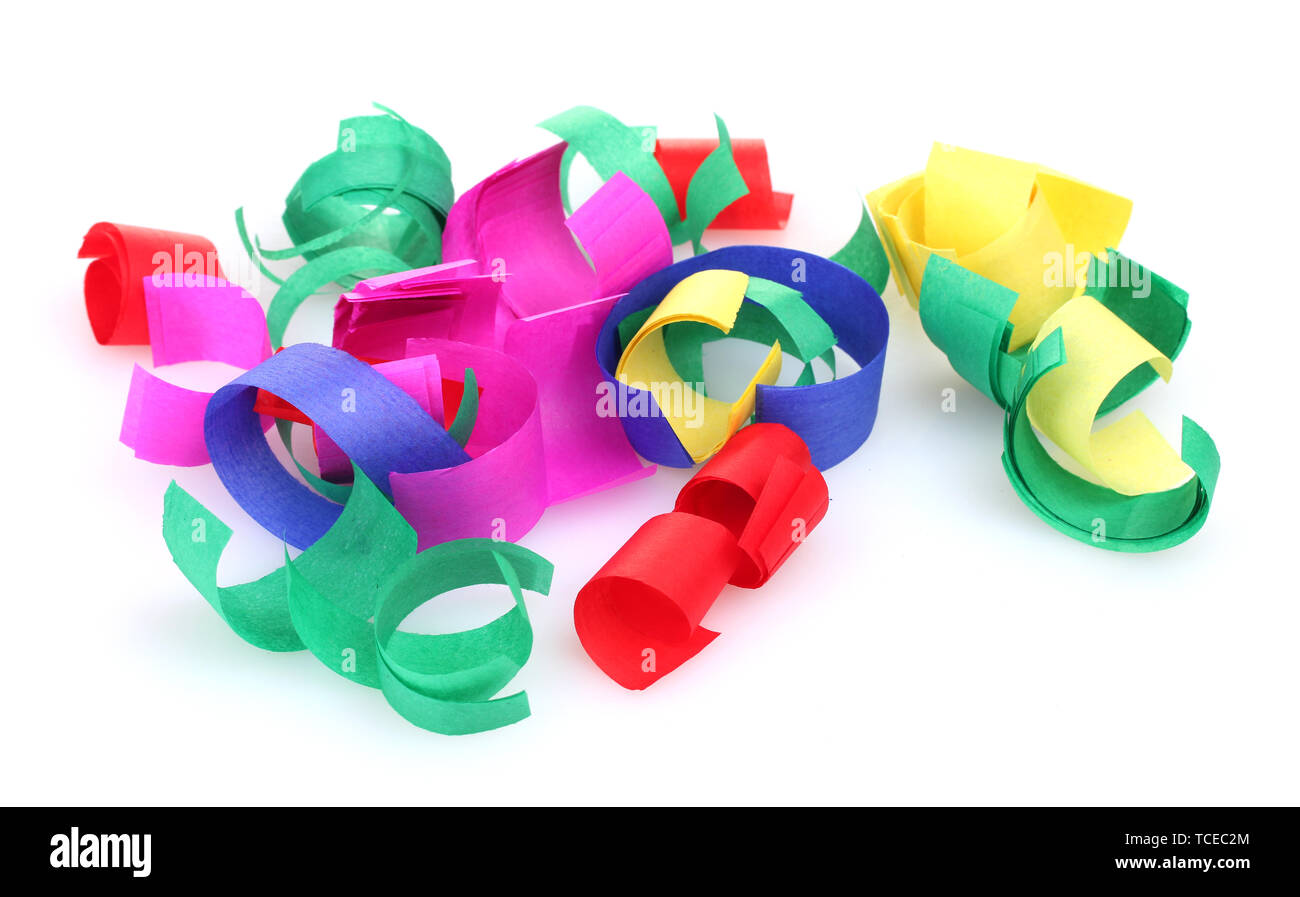 colorful confetti isolated on white Stock Photo - Alamy