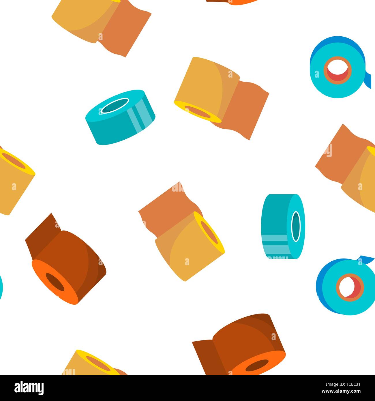 Sticky Tape Rolls Vector Seamless Pattern Stock Vector Image & Art - Alamy