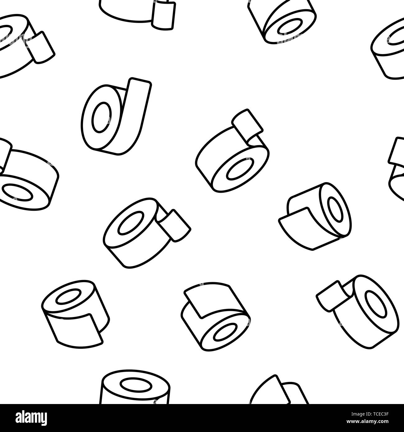 Sticky Tape Rolls Vector Seamless Pattern Stock Vector Image & Art - Alamy