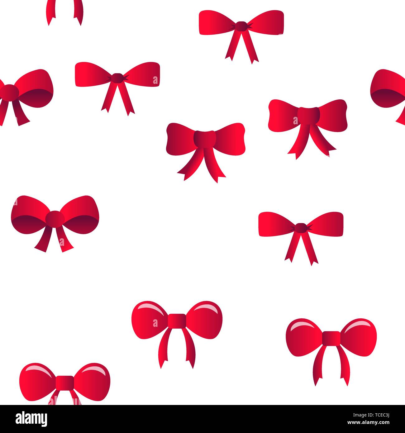 Red Bow And Ribbon Vector Seamless Pattern Stock Vector Image & Art - Alamy
