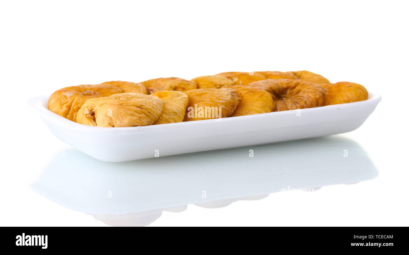 delicious dried figs in packaging isolated on white Stock Photo - Alamy