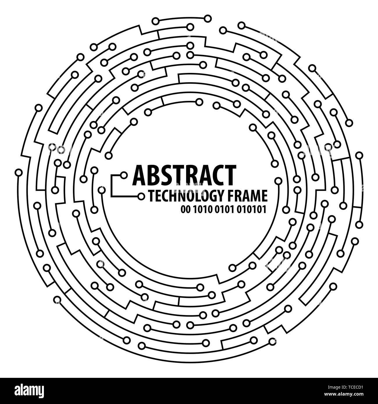 Abstract technology round frame Stock Vector Image & Art - Alamy