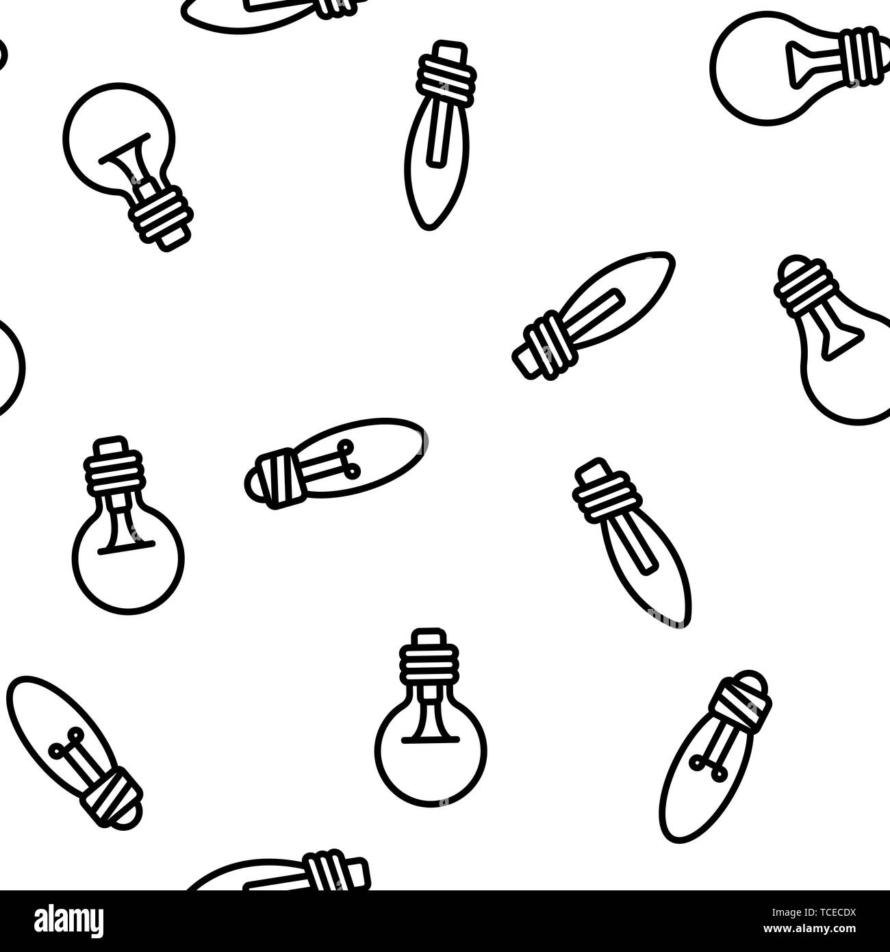 Light bulbs seamless texture Black and White Stock Photos & Images - Alamy