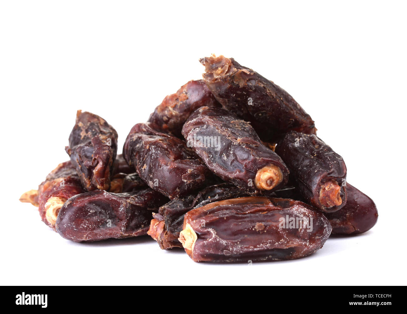 delicious dried dates isolated on white Stock Photo - Alamy