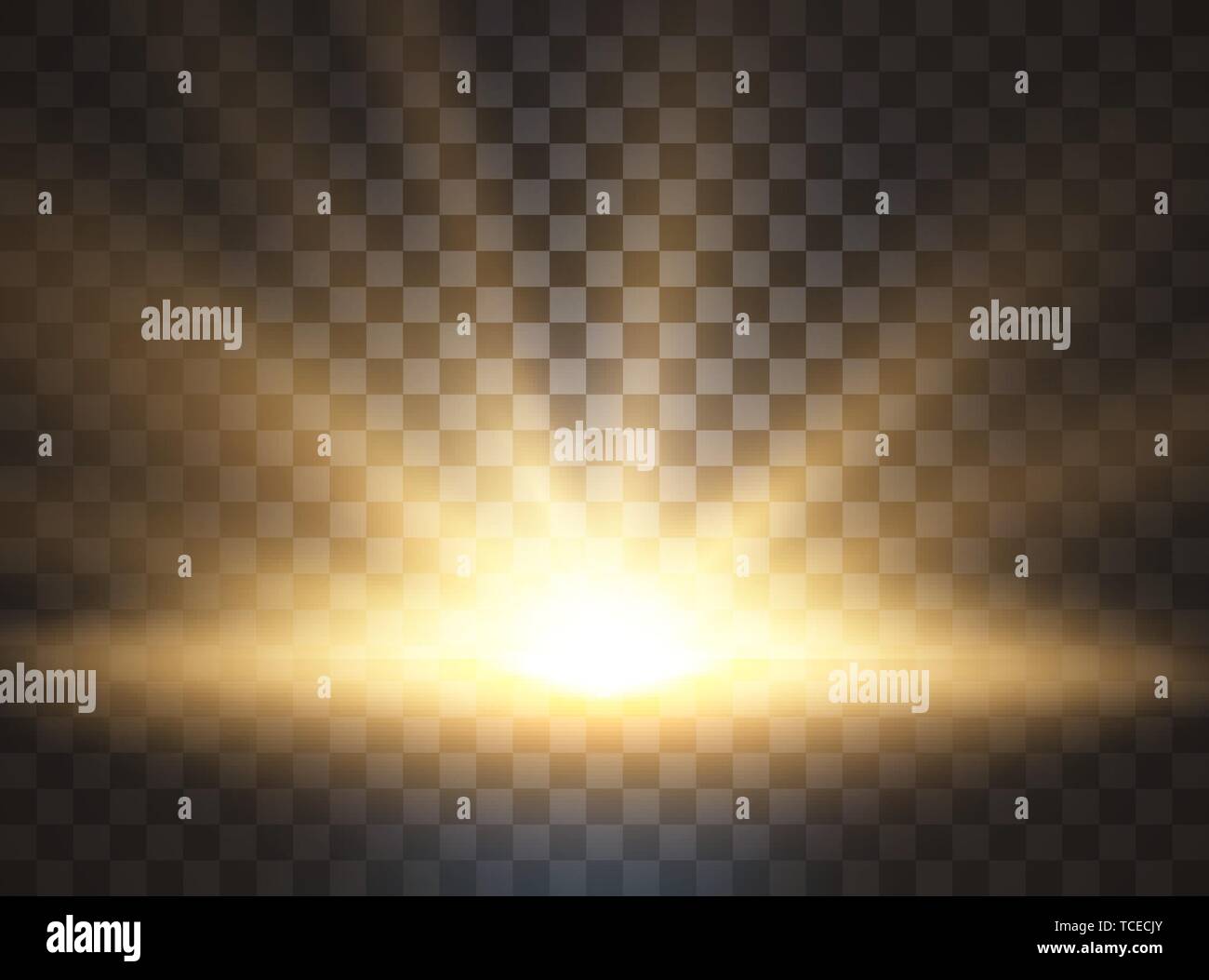 Sunrise, dawn. Vector transparent sunlight. Special lens flare light ...