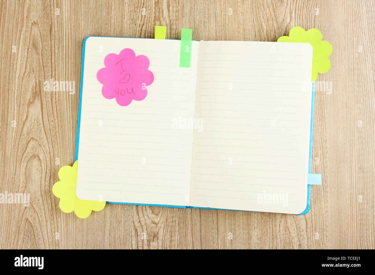 Open note book with sticky saing i Stock Photo - Alamy