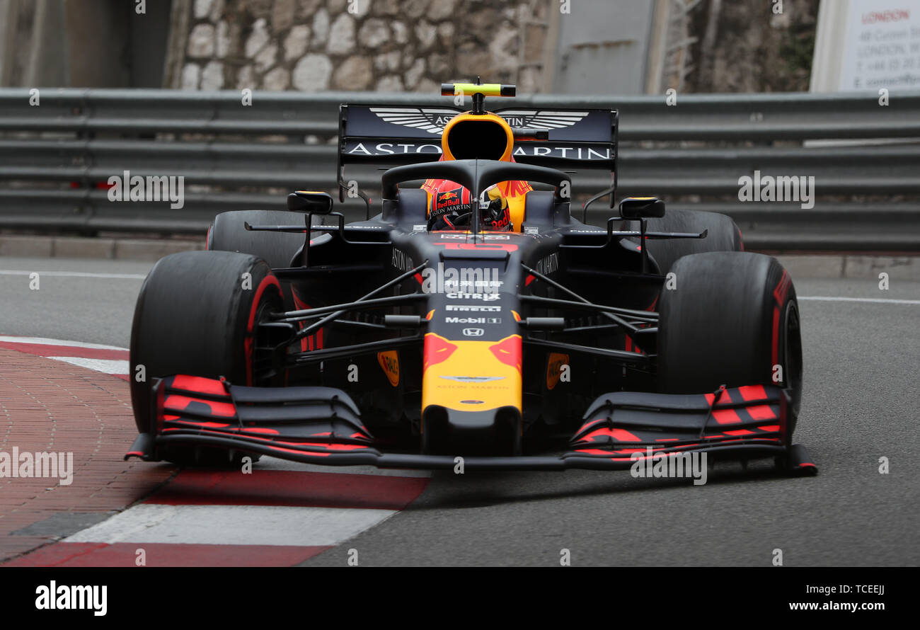 Red Bull's Pierre Gasly during second practice at the Circuit de Monaco ...
