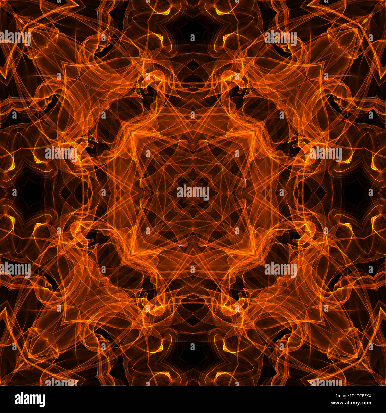 Black background with bright abstract fire pattern Stock Photo - Alamy