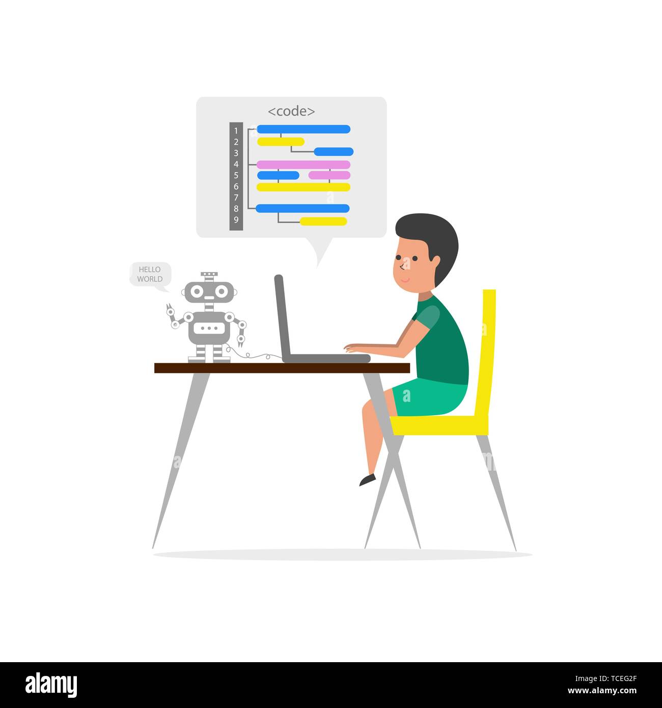 Colorful homeschooling Stock Vector Images - Alamy