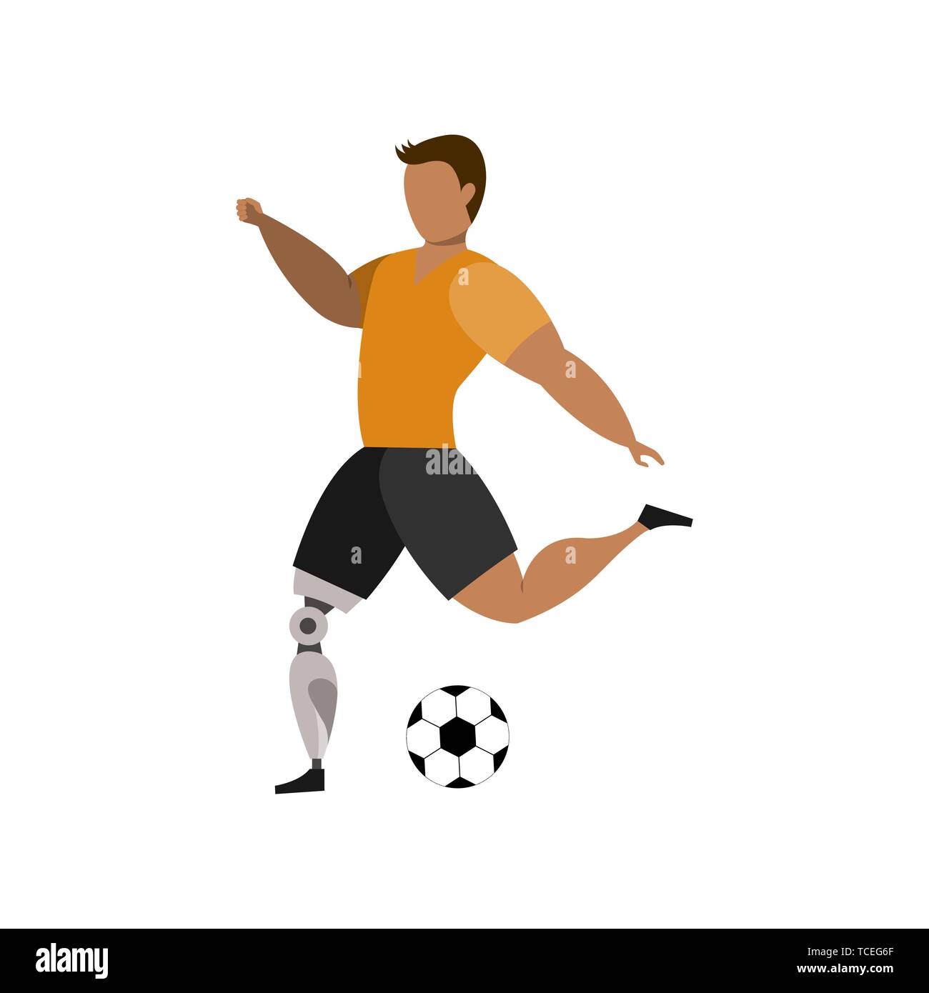 Prosthetic leg athlete Stock Vector Images - Alamy