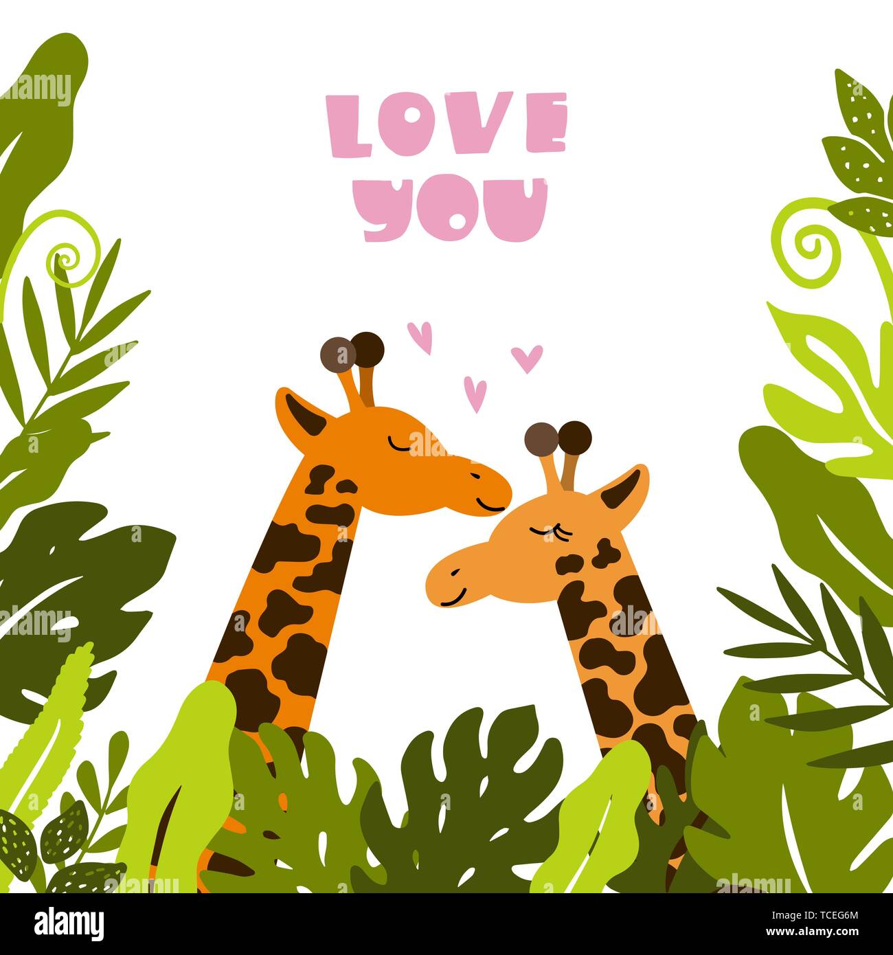 Cute Giraffe Love