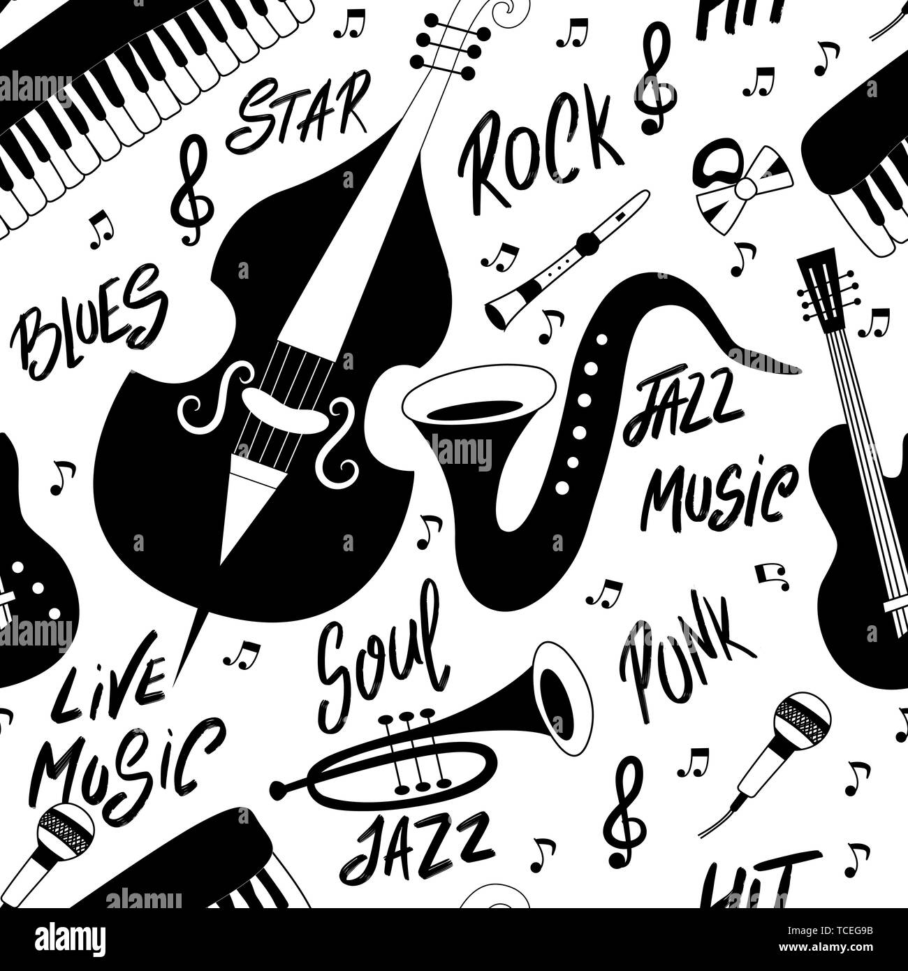 Blues instruments Stock Vector Images - Alamy