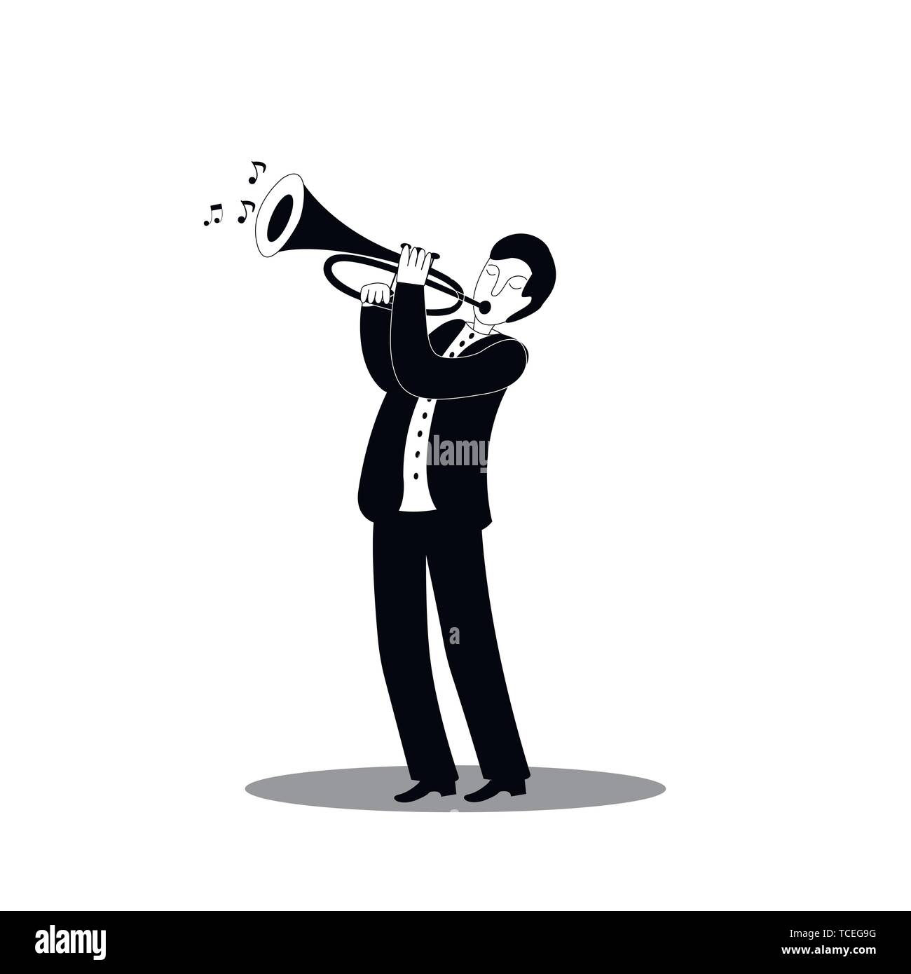 Jazz trumpet player. International jazz day and World Jazz festival ...