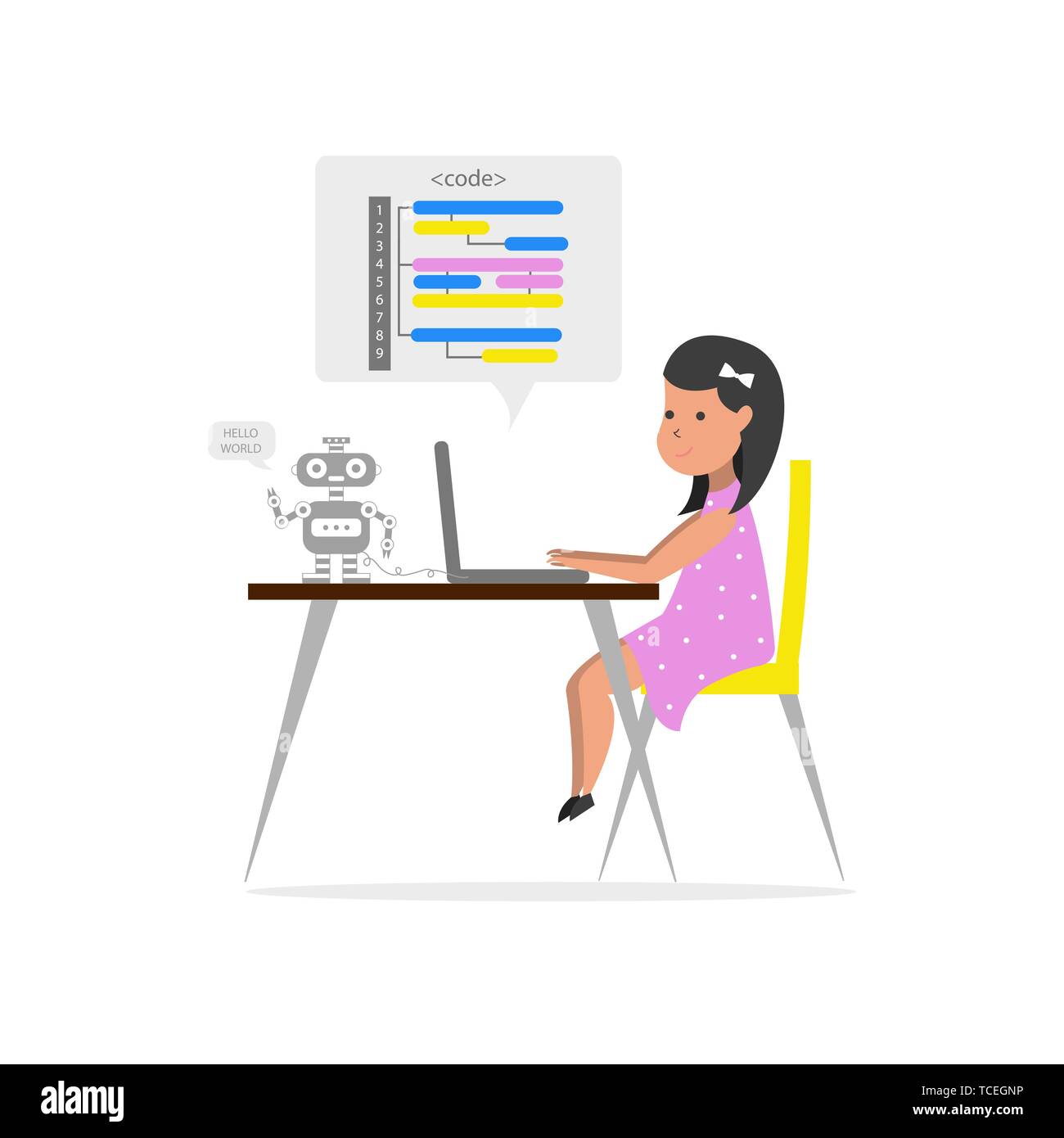 Computer coding robot Stock Vector Images - Alamy