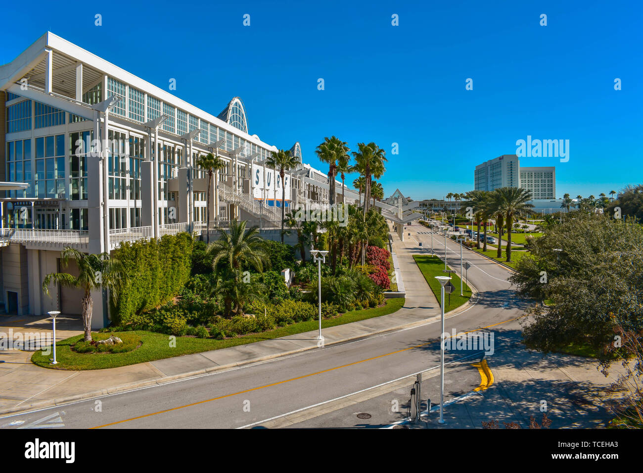 Orlando, Florida. January 12, 2019. Panoramic view of Orlando ...