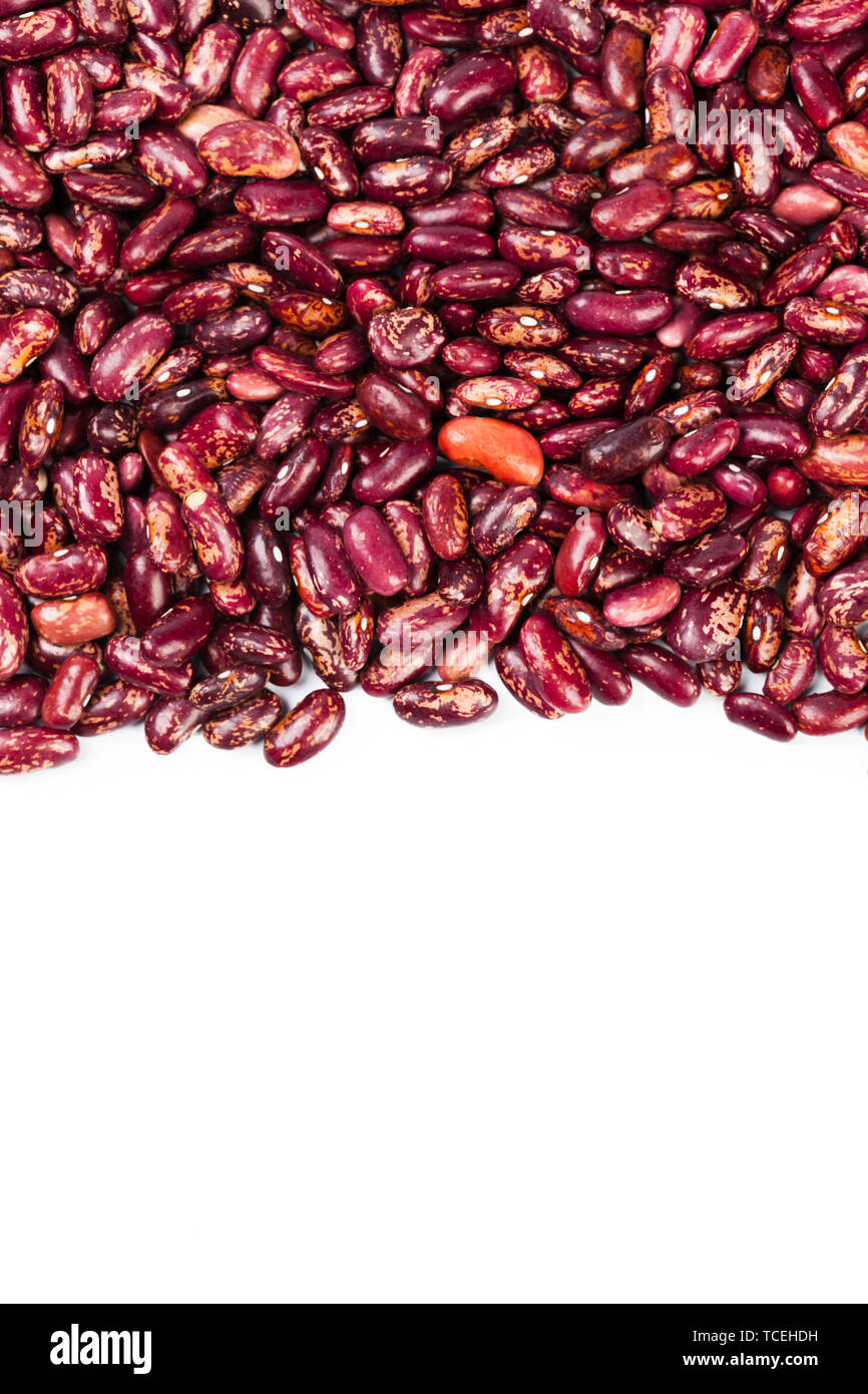 Red beans isolated on white background Stock Photo - Alamy
