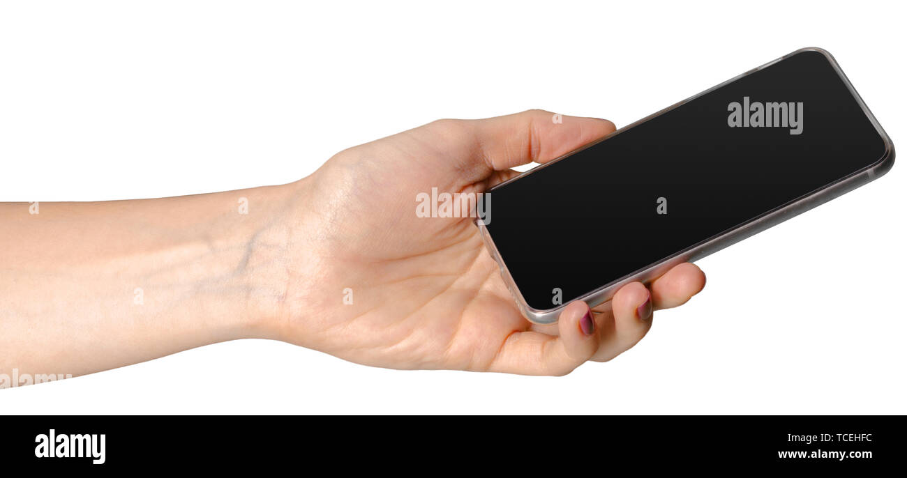 mobile phone isolated on white background Stock Photo - Alamy