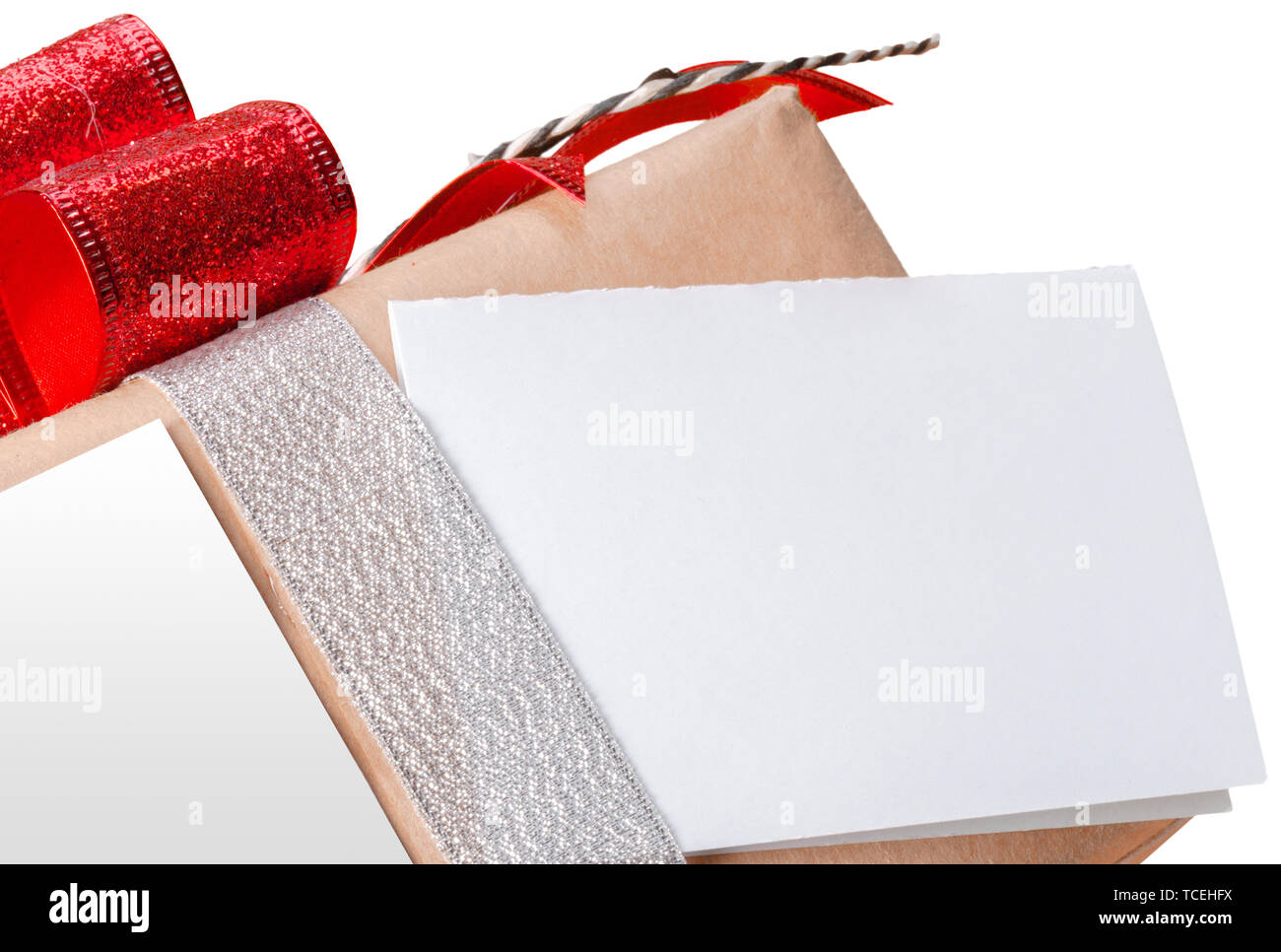 Gift boxes on white background Stock Photo - Alamy