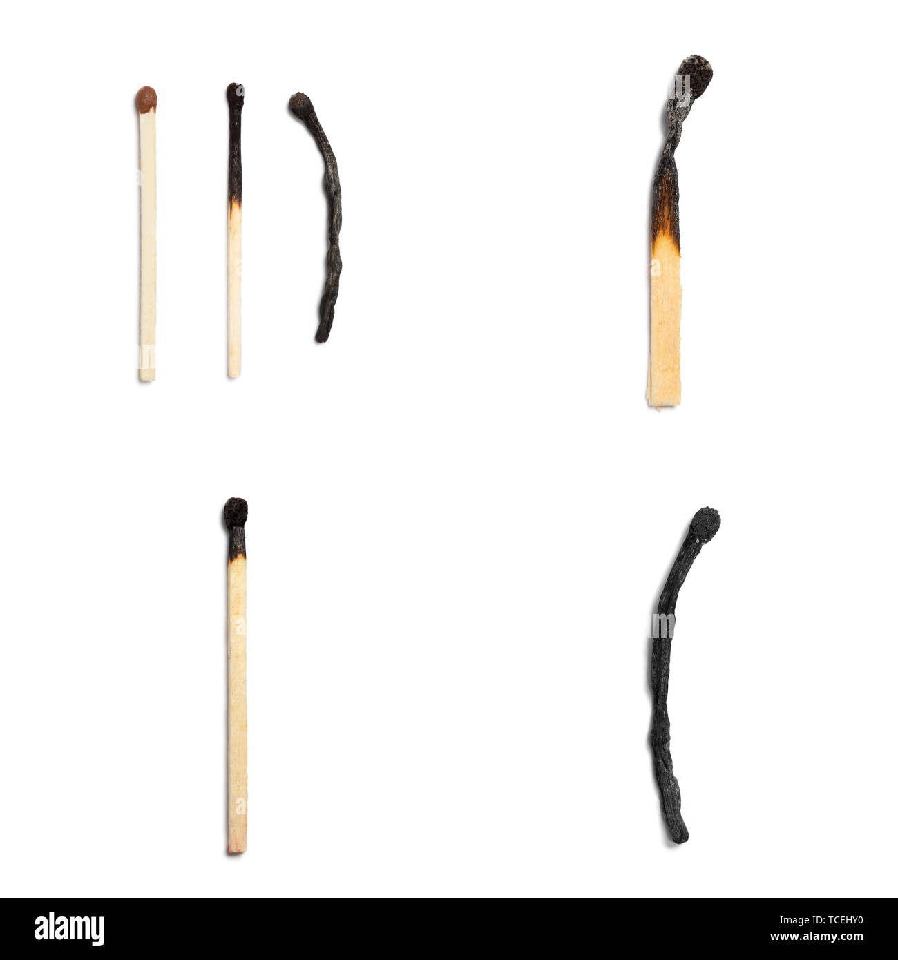 matches isolated on white background Stock Photo - Alamy