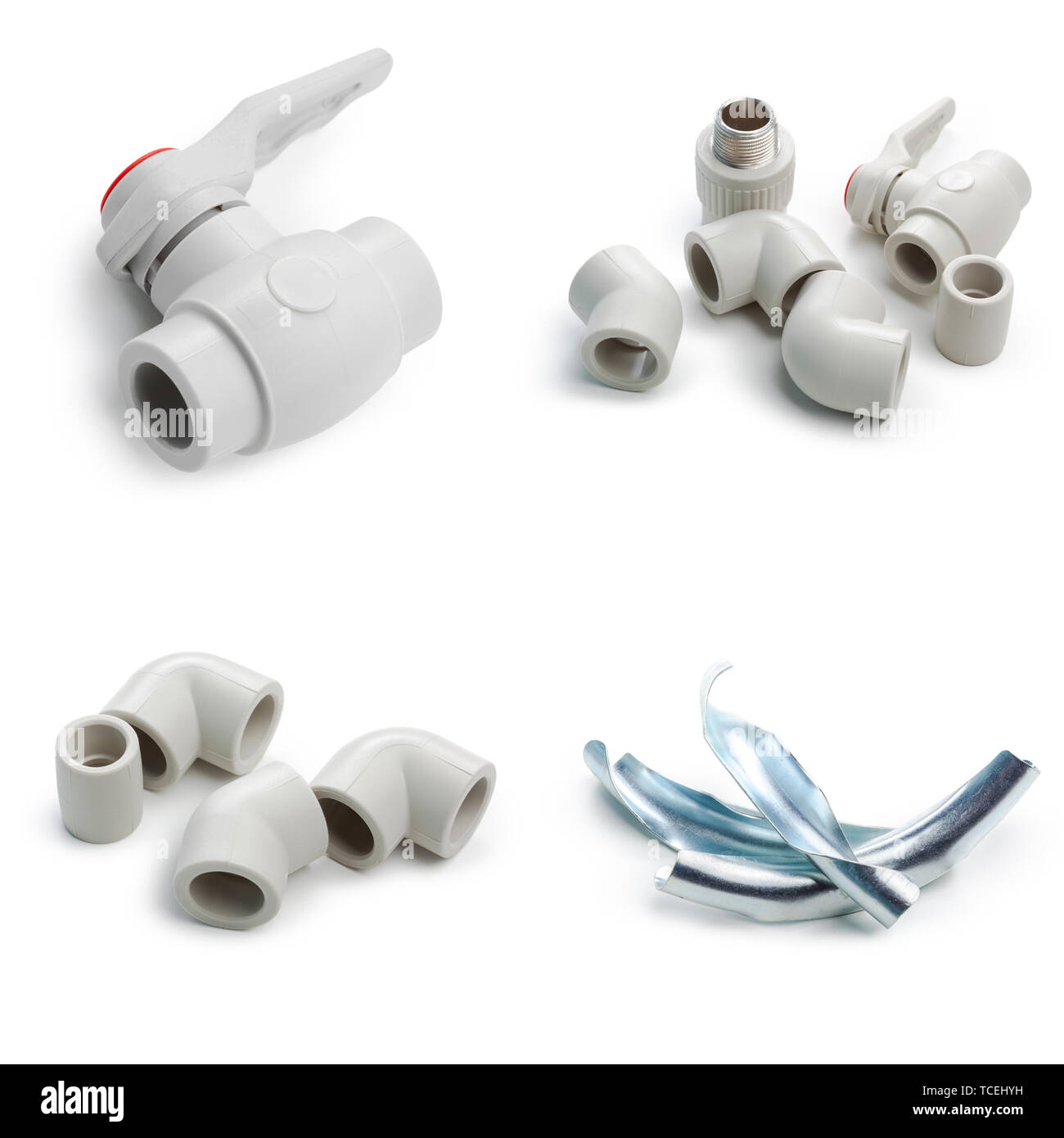 set of plumbing items Stock Photo - Alamy