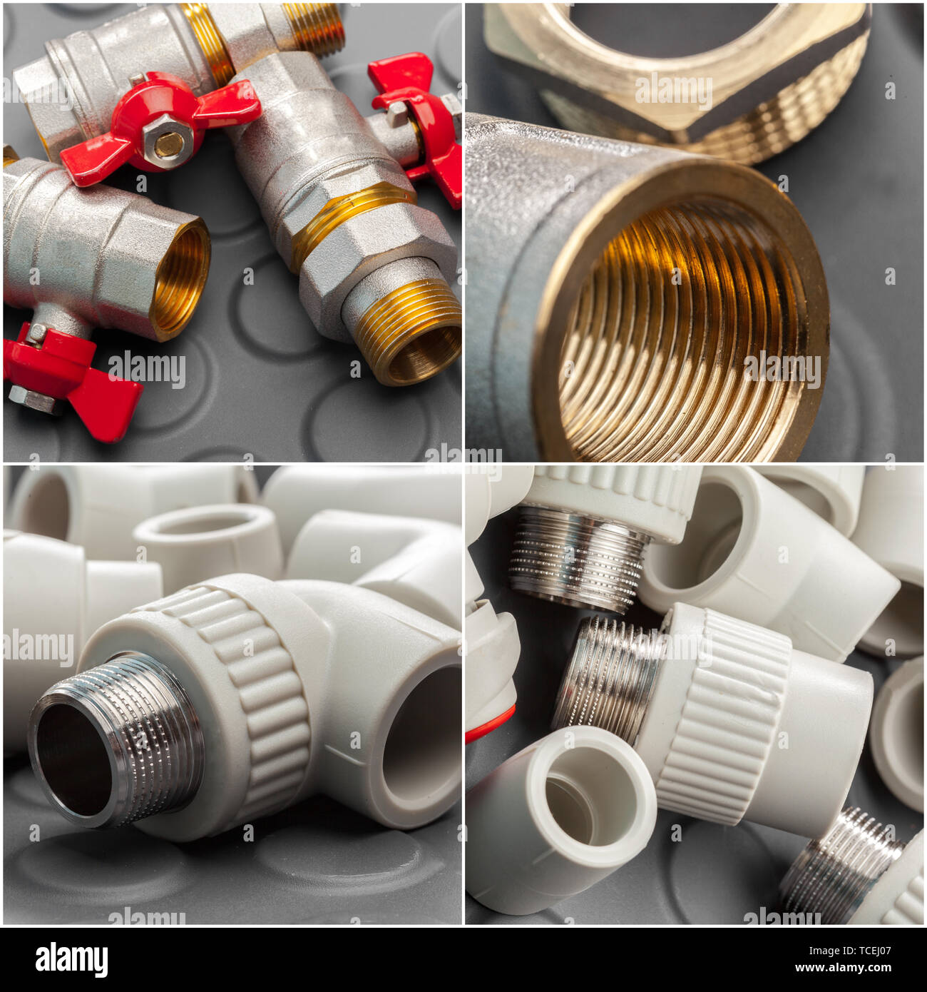 set of plumbing items Stock Photo - Alamy