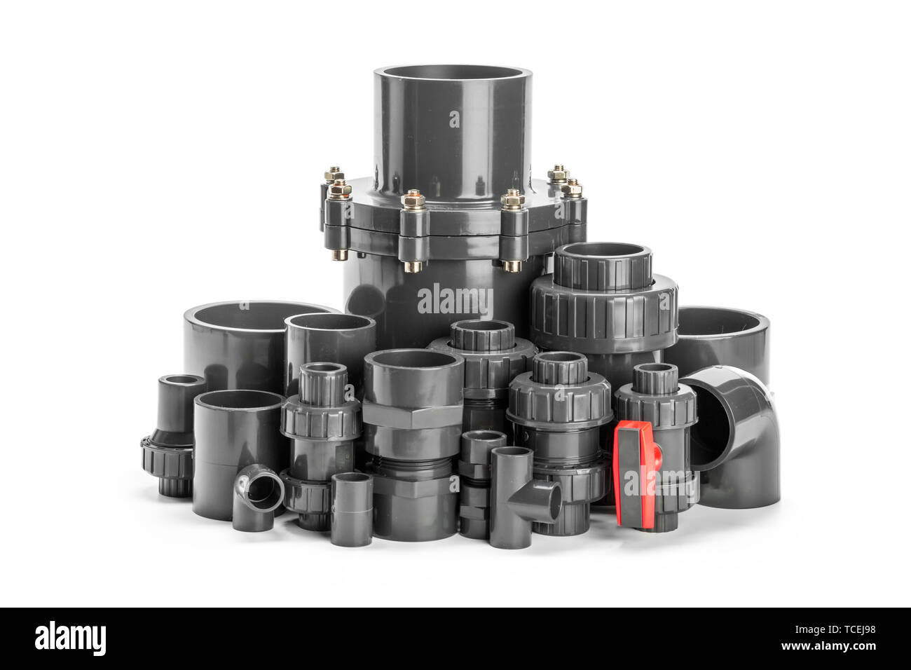 Plumber tube for water isolated on a white background Stock Photo - Alamy