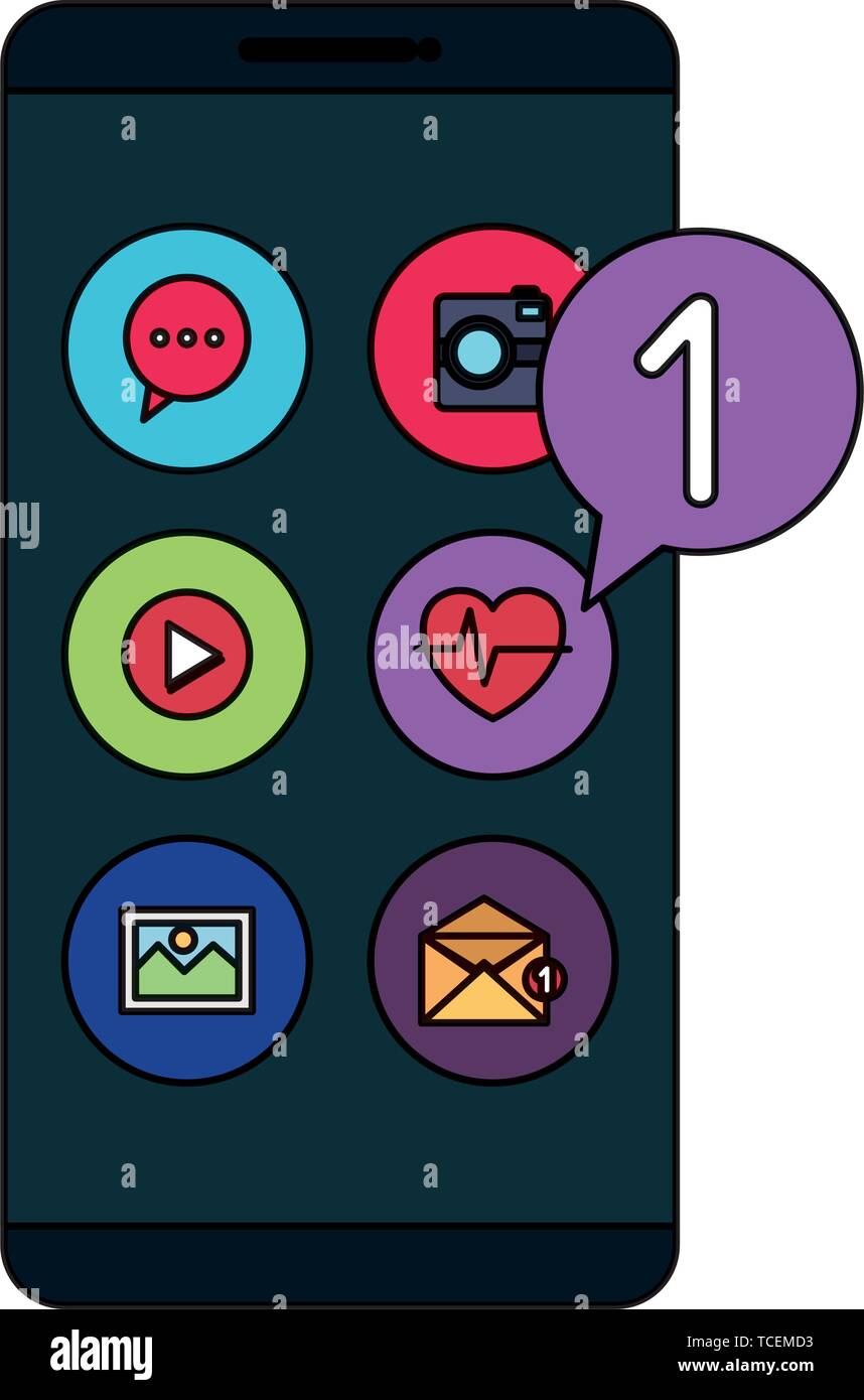 smartphone technology with applications menu Stock Vector Image & Art ...