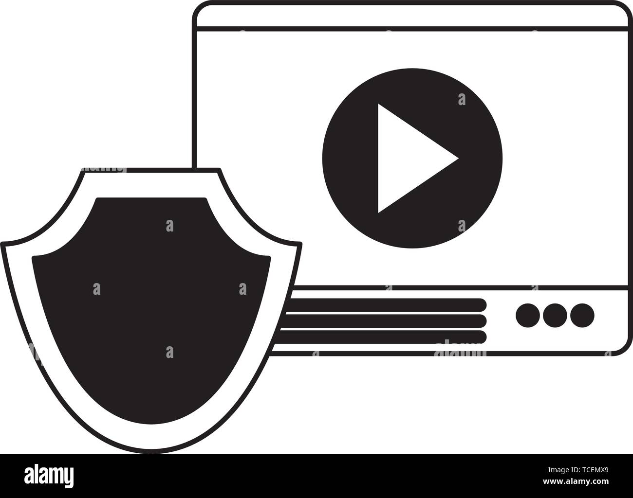 website content shield protection Stock Vector Image & Art - Alamy