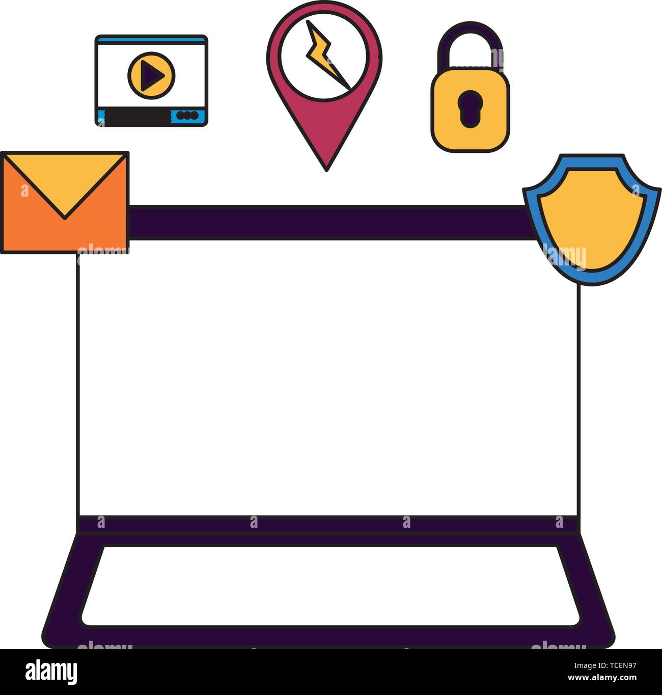 Email shield Stock Vector Images - Alamy