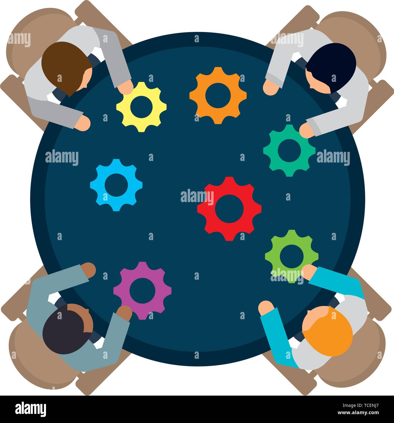 Workplace setup Stock Vector Images - Alamy