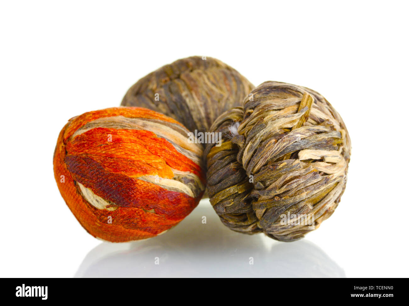 floral tea balls isolated on white Stock Photo - Alamy