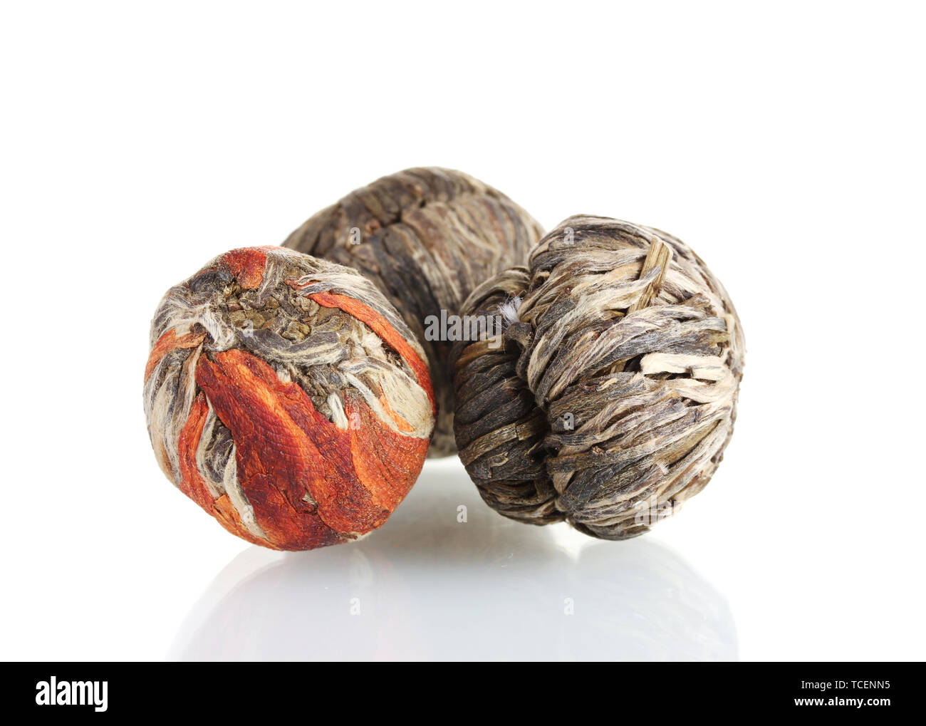 floral tea balls isolated on white Stock Photo - Alamy