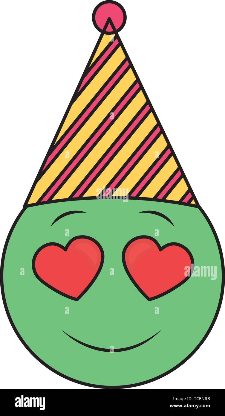smiley emoji party hat Stock Vector Image & Art - Alamy