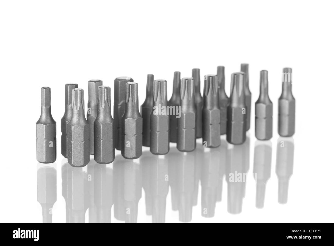 Construction bits isolated on white Stock Photo - Alamy