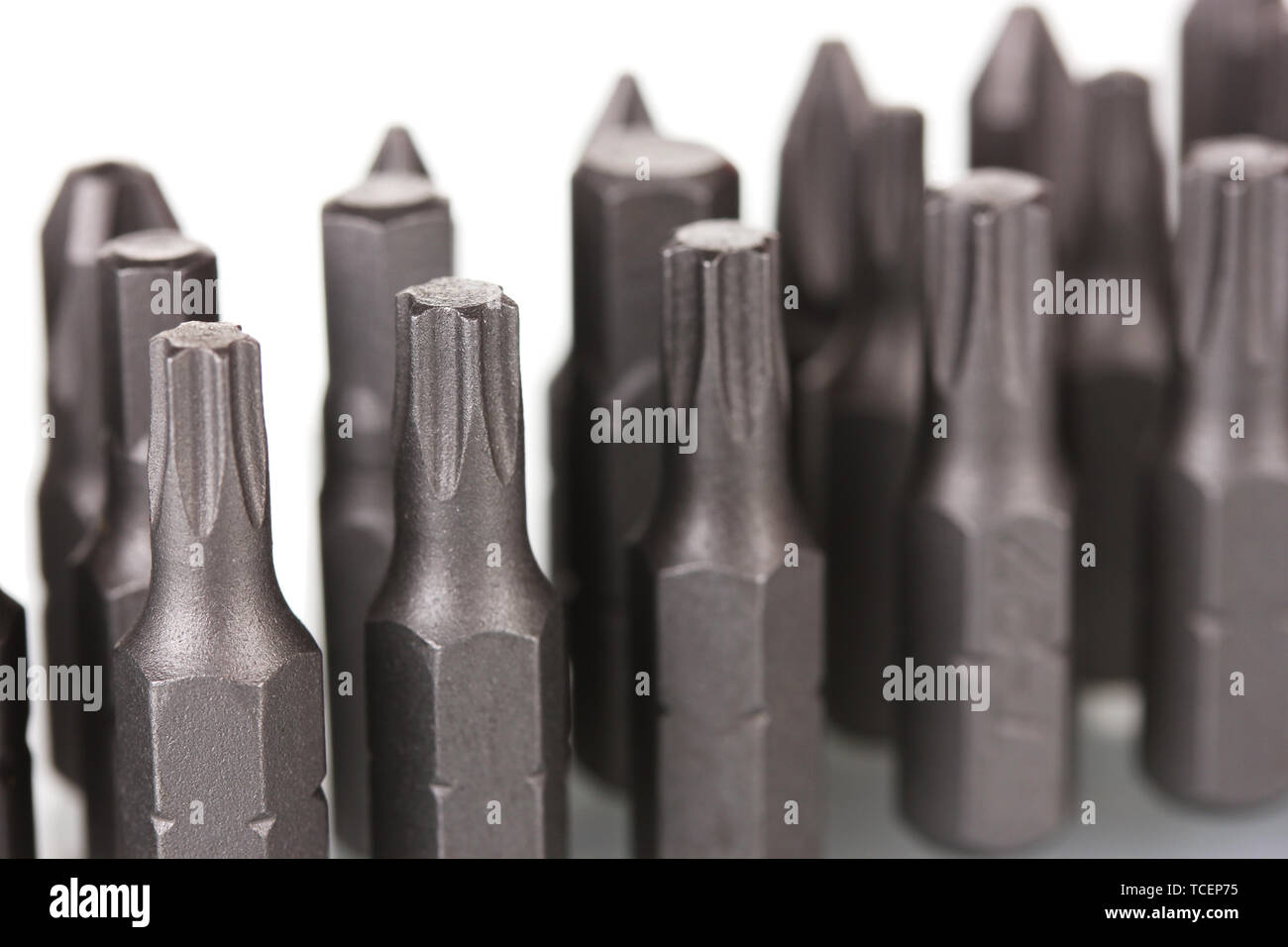 Construction bits isolated on white Stock Photo - Alamy