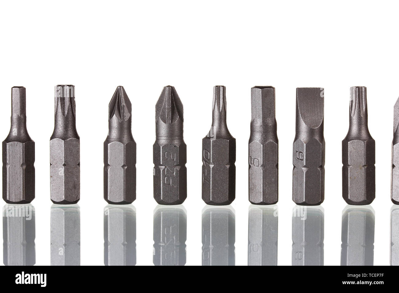 Construction bits isolated on white Stock Photo - Alamy